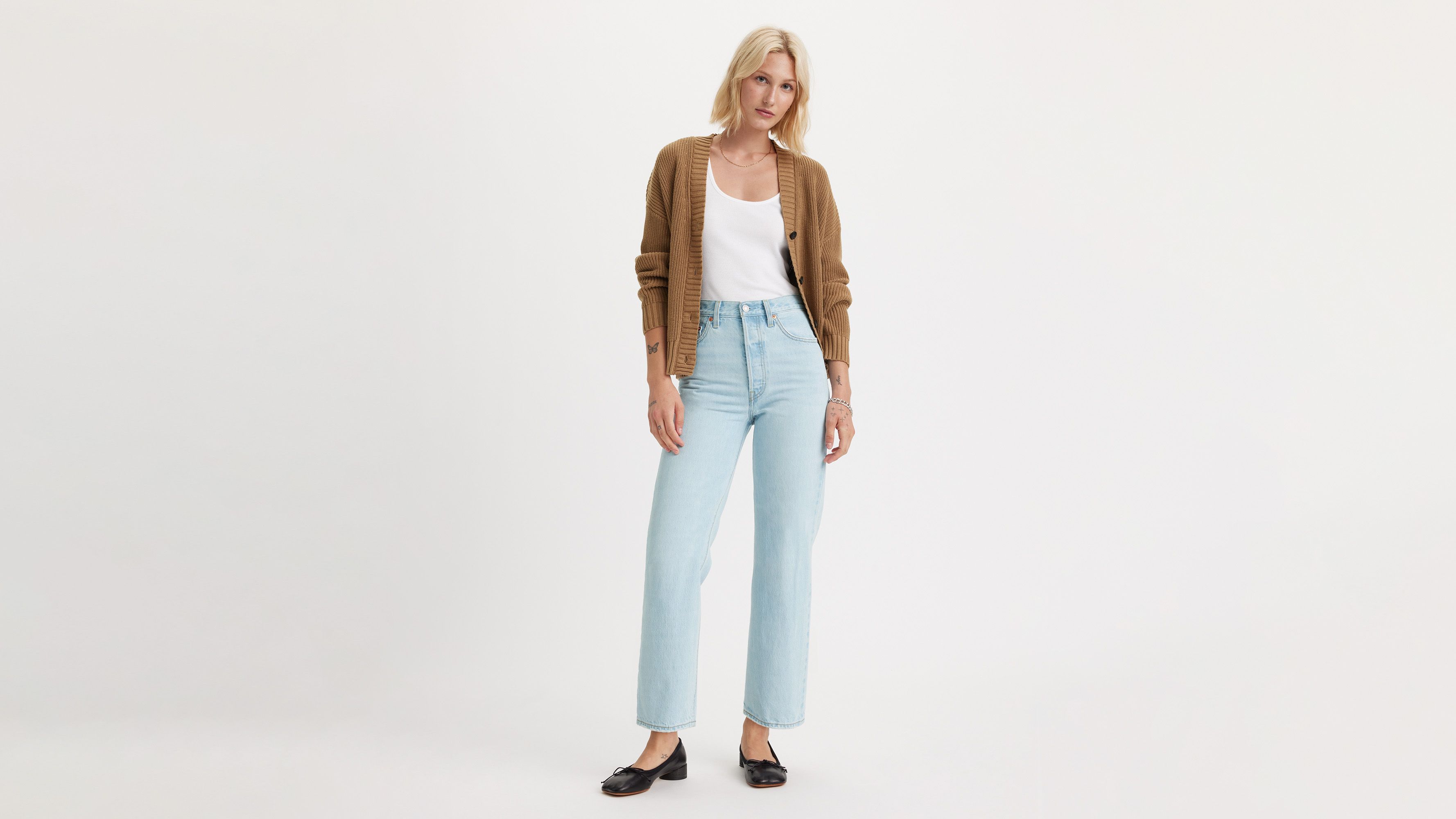 Ribcage Straight Ankle Kadın Jean Pantolon - Ojai Shore 123019 | Levi's TR