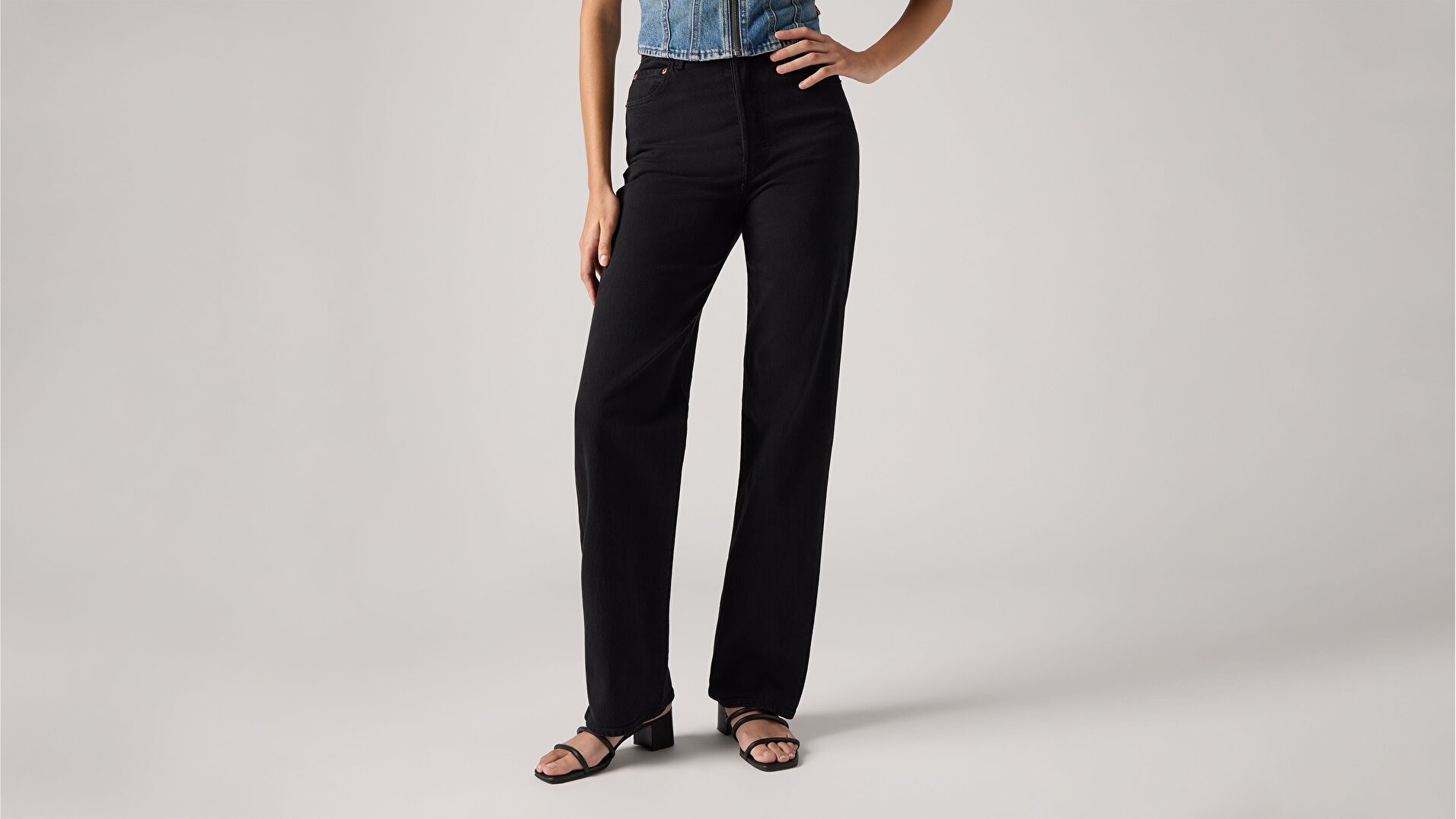 Ribcage Full-Length Kadın Jean Pantolon - Black Sprout 126280 | Levi's TR